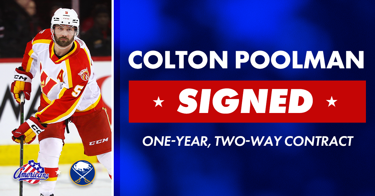 SABRES SIGN POOLMAN TO ONE-YEAR, TWO-WAY DEAL | Rochester Americans