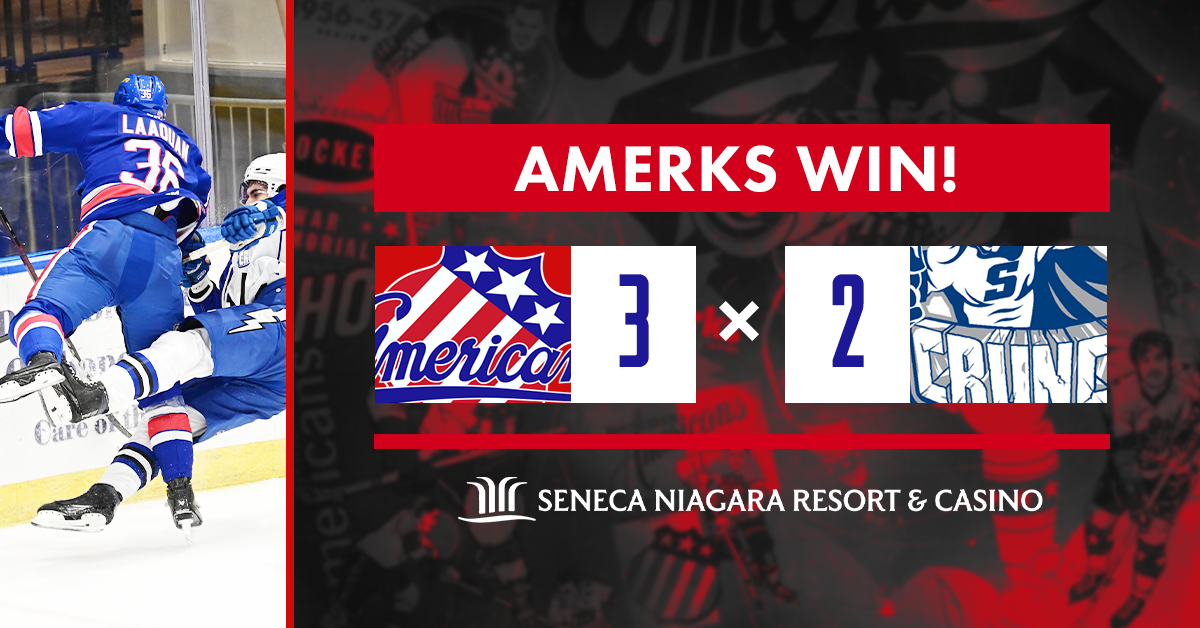 AMERKS HOLD OFF CRUNCH FOR FIRST WIN OF NEW YEAR | Rochester Americans