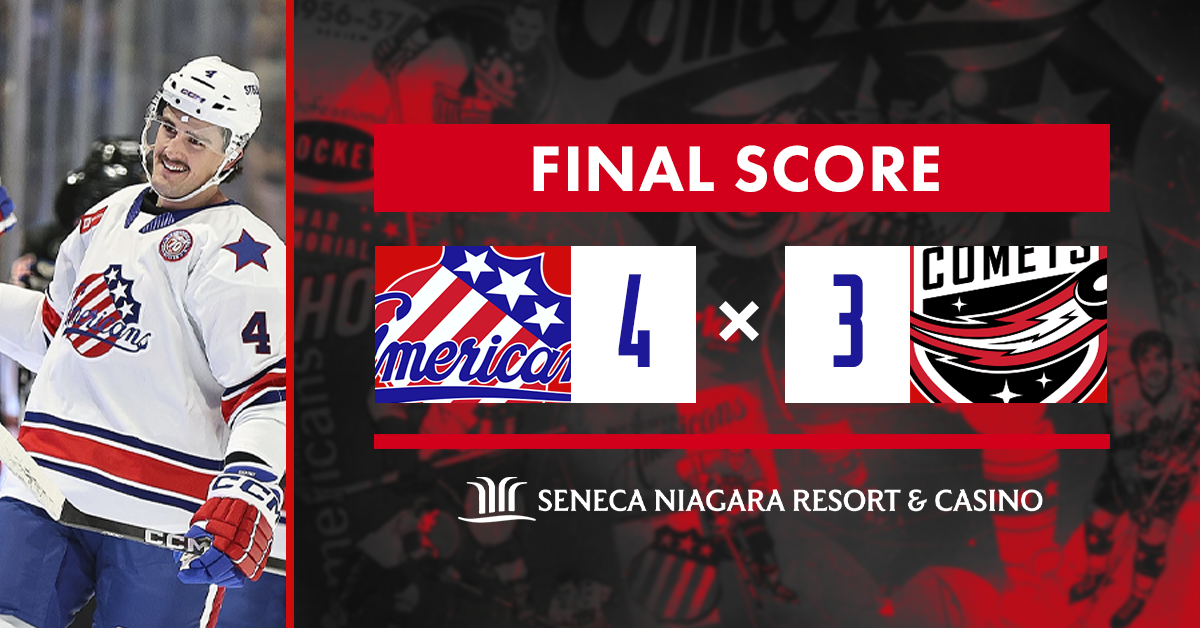 AMERKS HOLD OFF COMETS TO GET BACK IN WIN COLUMN | Rochester Americans